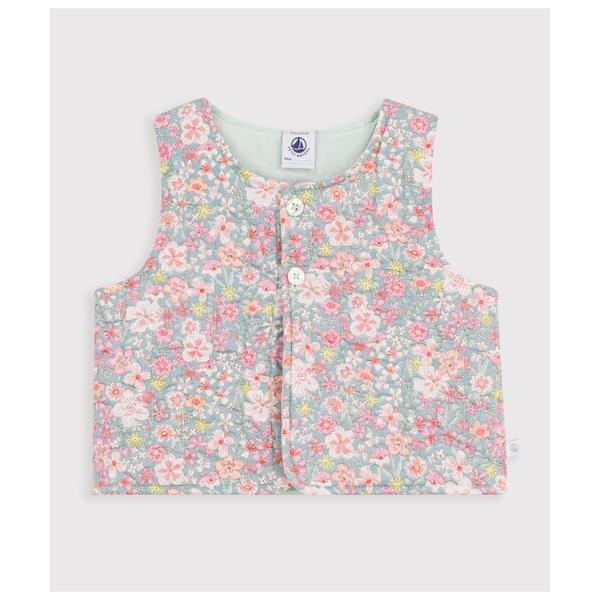 ZOZO問い合わせ番号:105780416ショップ:PETIT BATEAU，プチバトーブランド:PETIT BATEAU，プチバトー商品名:フラワープリントベストカテゴリ:トップス>ベストブランド品番:A0EZV素材:身生地/裏地1...