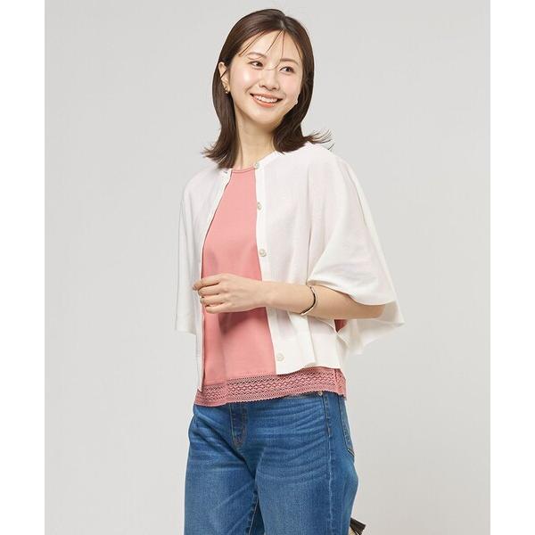 ZOZO問い合わせ番号:105780884ショップ:L size ONWARD（大きいサイズ），エルサイズ　オンワードブランド:J.PRESS，ジェイプレス商品名:COTTON ACETATE DRY バタフライスリーブ カーディガンカテゴ...