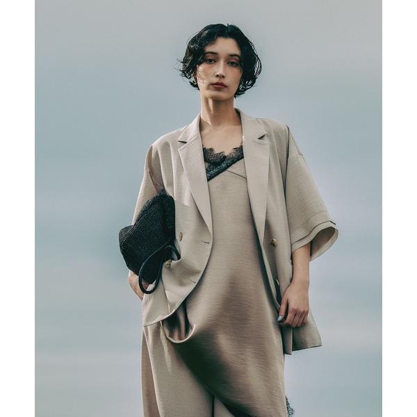 ZOZO問い合わせ番号:105781856ショップ:LEPSIM，レプシィムブランド:LEPSIM，レプシィム商品名:《リネンライクドライシリーズ》ルーズ切り替え5分袖Wジャケット　639027カテゴリ:ジャケット/アウター>テーラー...