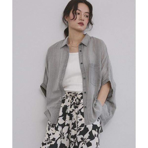 ZOZO問い合わせ番号:105782094ショップ:hunch，ハンチブランド:hunch，ハンチ商品名:シアーデニム オーバー半袖シャツカテゴリ:トップス>シャツ/ブラウスブランド品番:WLB8500/WLB2767素材:綿100%...