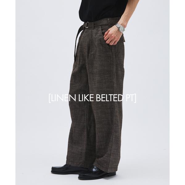 ZOZO問い合わせ番号:105783457ショップ:JOURNAL STANDARD，ジャーナルスタンダードブランド:JOURNAL STANDARD，ジャーナルスタンダード商品名:リネン ライク デニム ベルテッド パンツカテゴリ:パンツ...