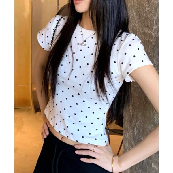 ZOZO問い合わせ番号:105783582ショップ:MANGROVE，マングローブブランド:Vipoa，ヴィポア商品名:Short sleeve dots teeカテゴリ:トップス>Tシャツ/カットソーブランド品番:MA-26-1-1...