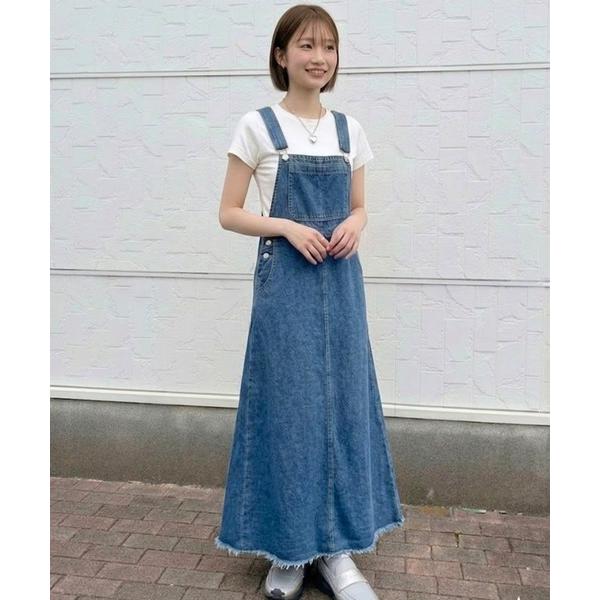 『タイムセール実施中』ZOZO問い合わせ番号:105783719ショップ:wears，ウェアーズブランド:Belle Cie，ベルシー商品名:フレアシルエットカットオフデニムジャンスカカテゴリ:オールインワン・サロペット>つなぎ/オー...