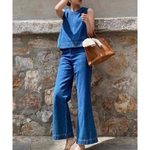 ZOZO問い合わせ番号:105784064ショップ:Ulysses，ユリシスブランド:semplice，センプリチェ商品名:ノースリーブ デニム セットアップカテゴリ:ジャケット/アウター>セットアップブランド品番:BSTF217素材...