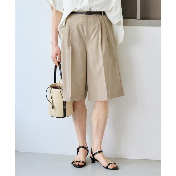 ZOZO問い合わせ番号:105784394ショップ:ROPE' PICNIC，ロぺピクニックブランド:ROPE' PICNIC，ロペピクニック商品名:【ちゃんと+かわいい保証】エアリーリネンライク タックハーフパンツ/UVカット・速乾カテゴ...