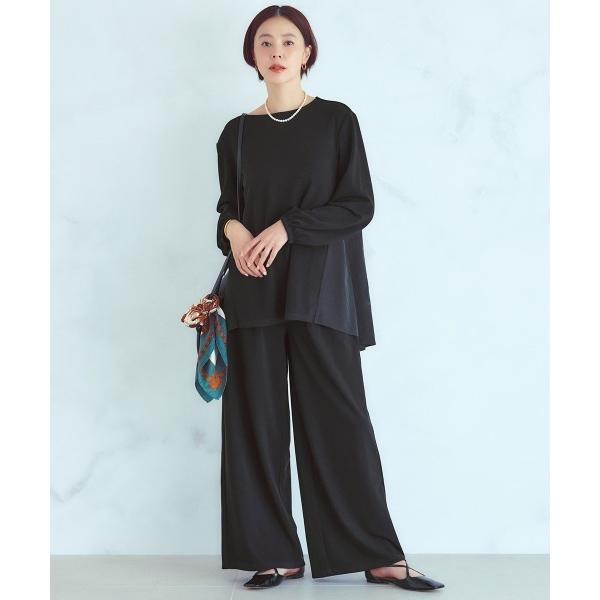 ZOZO問い合わせ番号:105784450ショップ:FELISSIMO，フェリシモブランド:IEDIT，イディット商品名:ＩＥＤＩＴ　接触冷感＆ＵＶカットがうれしい　背中異素材使いで上品に着映えるカットソーセットアップカテゴリ:ジャケット/...