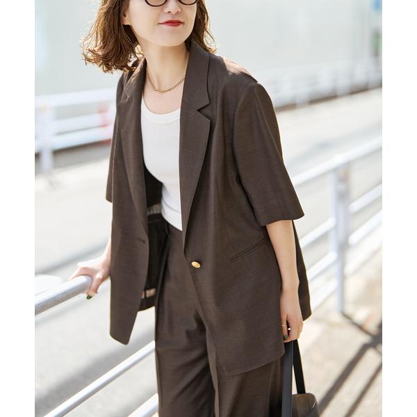 ZOZO問い合わせ番号:105784619ショップ:Spick &amp; Span，スピック アンド スパンブランド:Spick &amp; Span，スピックアンドスパン商品名:《セットアップ可》ライトドライクロスシングルブレストジャケ...