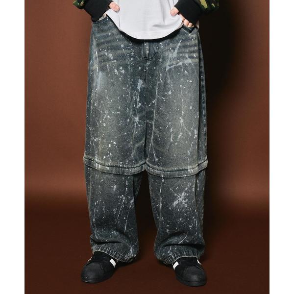 ZOZO問い合わせ番号:105784694ショップ:Subciety，サブサエティブランド:Subciety，サブサエティ商品名:Painted 2way denim pantsカテゴリ:パンツ>デニムパンツブランド品番:155-01...