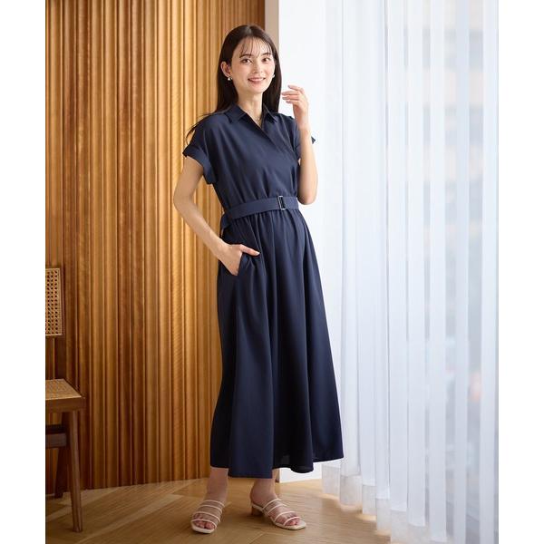 ZOZO問い合わせ番号:105785124ショップ:cross marche，クロスマルシェブランド:Rosemadame，ローズマダム商品名:【汗染み防止・UVカット・遮熱】フレンチスリーブ スキッパ―シャツ マタニティワンピース (マタ...