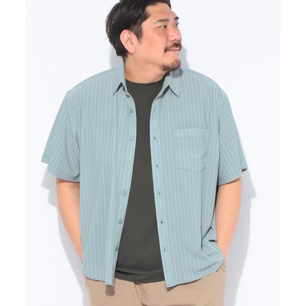 ZOZO問い合わせ番号:105785304ショップ:SAKAZEN，サカゼンブランド:SAKAZEN，サカゼン商品名:シャツ 半袖 メンズ 大きいサイズ クール＆デオドラント ストライプ Hampton wear (ハンプトンウェア)カテゴ...