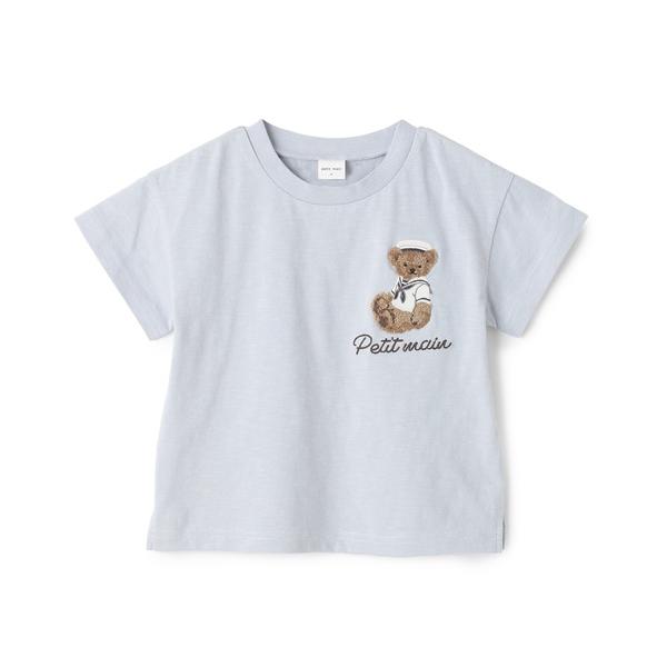 ZOZO問い合わせ番号:105821052ショップ:petit main，プティマインブランド:petit main，プティマイン商品名:くまマリン半袖Tシャツカテゴリ:トップス>Tシャツ/カットソーブランド品番:9562212素材:...