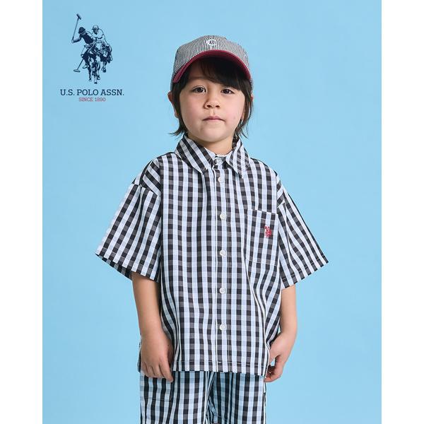 『タイムセール実施中』ZOZO問い合わせ番号:105821107ショップ:petit main，プティマインブランド:b・ROOM，ビールーム商品名:【U.S. POLO ASSN.】【セットアップ可】半袖リラックスシャツカテゴリ:トップス...