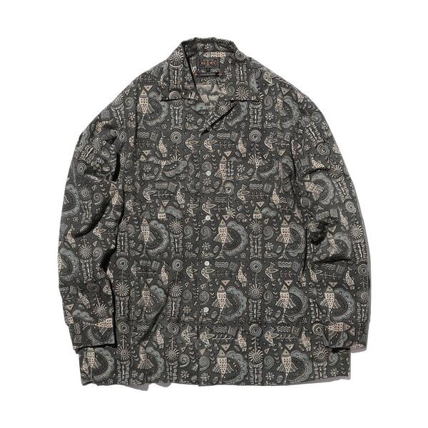 ZOZO問い合わせ番号:105821500ショップ:BEAMS MEN，ビームス メンブランド:BEAMS PLUS，ビームスプラス商品名:Open Collar Block Printカテゴリ:トップス>シャツ/ブラウスブランド品番...