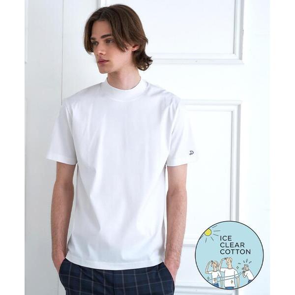 ZOZO問い合わせ番号:105822581ショップ:DRESSTERIOR，ドレステリアブランド:DRESSTERIOR，ドレステリア商品名:【接触冷感／抗菌防臭／消臭】ICE CLEAR COTTON モックネックTシャツカテゴリ:トップ...
