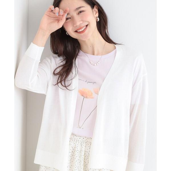 ZOZO問い合わせ番号:105822623ショップ:SHOO・LA・RUE，シューラルーブランド:SHOO・LA・RUE，シューラルー商品名:【ひんやり/洗濯機可/S-LL】オンにもオフにも マルチに使えるボタンレスカーディガンカテゴリ:ト...