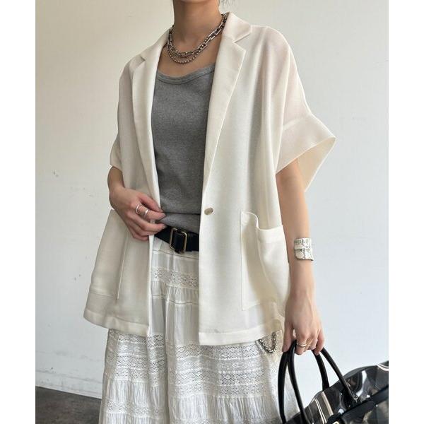 ZOZO問い合わせ番号:105822833ショップ:DouDou，ドゥドゥブランド:DouDou，ドゥドゥ商品名:GOLD1つボタンメッシュ半袖ジャケットカテゴリ:ジャケット/アウター>テーラードジャケットブランド品番:DDZ1061...