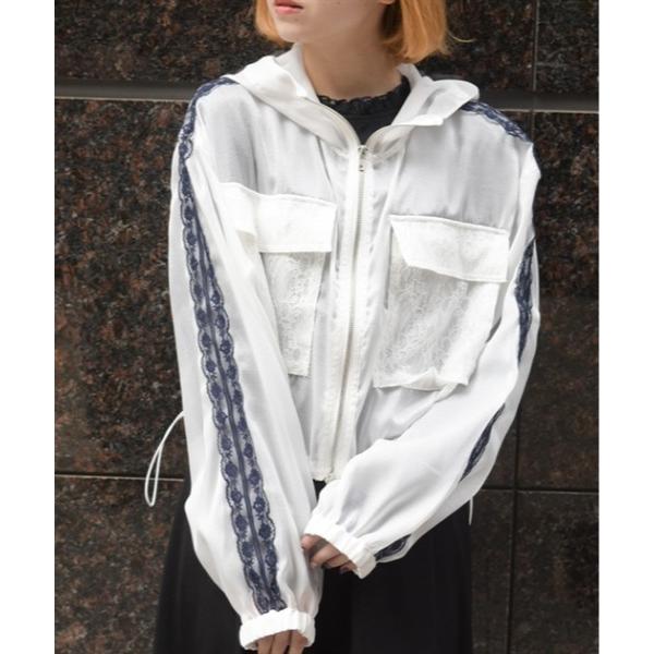 ZOZO問い合わせ番号:105823482ショップ:axes femme，アクシーズファムブランド:axes femme，アクシーズファム商品名:フード付シアブルゾンカテゴリ:ジャケット/アウター>ブルゾンブランド品番:OA413X0...