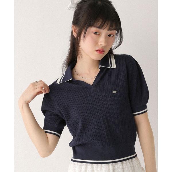 ZOZO問い合わせ番号:105824860ショップ:Heather，ヘザーブランド:Heather，ヘザー商品名:Wカラーポロニット（半袖）　670465カテゴリ:トップス>ニット/セーターブランド品番:670465素材:本体　レーヨ...