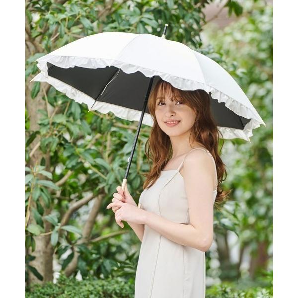ZOZO問い合わせ番号:105826195ショップ:tutuanna，チュチュアンナブランド:tutuanna，チュチュアンナ商品名:[UVカット・遮光率100％]フリル付き日傘（晴雨兼用）カテゴリ:ファッション雑貨>長傘ブランド品番...