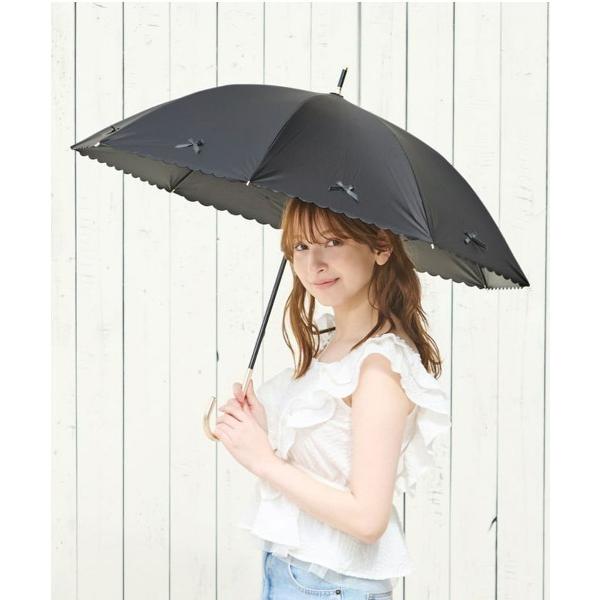 ZOZO問い合わせ番号:105826202ショップ:tutuanna，チュチュアンナブランド:tutuanna，チュチュアンナ商品名:[UVカット・遮光率100％]裾スカラップリボン付き日傘（晴雨兼用）カテゴリ:ファッション雑貨>長傘...
