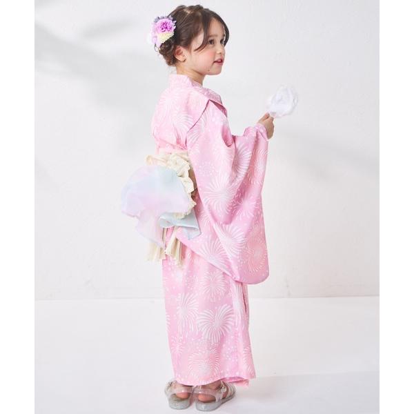 ZOZO問い合わせ番号:105826715ショップ:pairmanon，ペアマノンブランド:pairmanon，ペアマノン，coucou manon，ククゥ マノン商品名:【簡単着付け】【すぽっと被れる】ガールズ ワンピース浴衣 帯2本セッ...