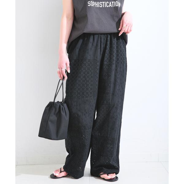 ZOZO問い合わせ番号:105826760ショップ:JOINT WORKS，ジョイントワークスブランド:B.C STOCK，ベーセーストック，Simplicite，サンプリシテ商品名:手洗い可 / レースパッチワークパンツカテゴリ:パンツ&...