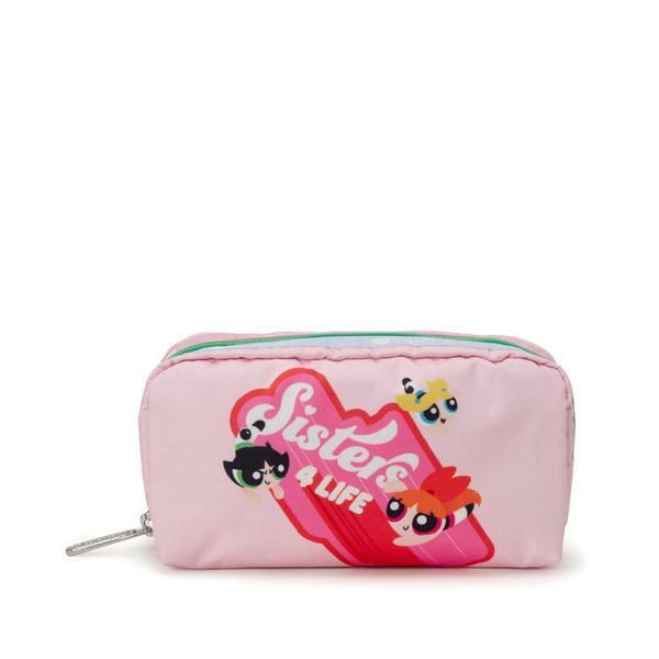 ZOZO問い合わせ番号:105833057ショップ:LeSportsac，レスポートサックブランド:LeSportsac，レスポートサック商品名:RECTANGULAR COSMETIC パワーパフ ガールズピンクレクタンギュラーコスメティ...