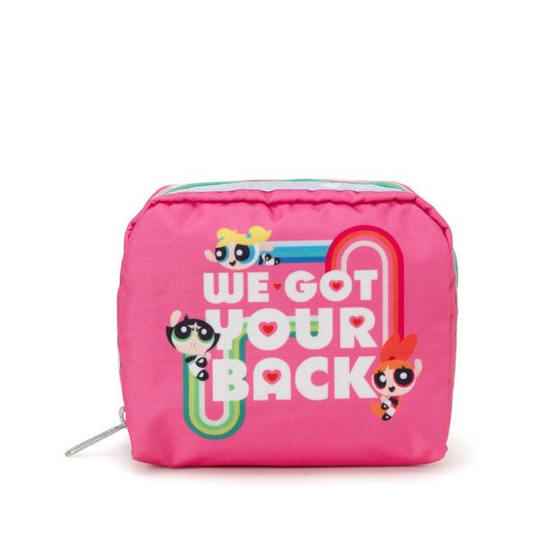 ZOZO問い合わせ番号:105833062ショップ:LeSportsac，レスポートサックブランド:LeSportsac，レスポートサック商品名:SQUARE COSMETIC パワーパフ ガールズピンクスクエアコスメティックカテゴリ:財布...