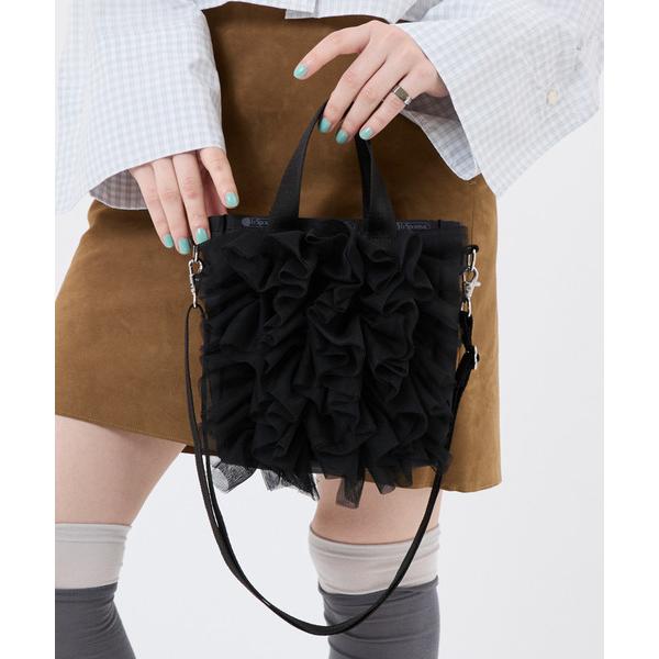 ZOZO問い合わせ番号:105833074ショップ:LeSportsac，レスポートサックブランド:LeSportsac，レスポートサック商品名:RUFFLE MINI N/S TOTE ブラックレースラッフルカテゴリ:バッグ>ショル...