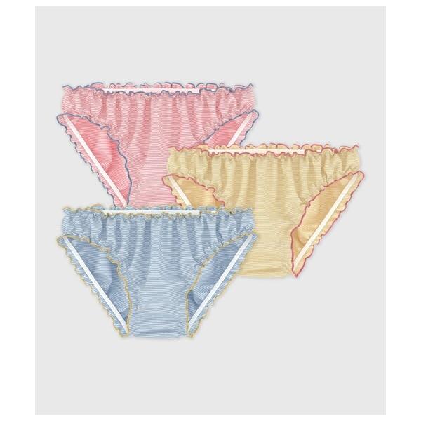 ※このアイテムは返品・交換対象外商品です。ZOZO問い合わせ番号:105865266ショップ:PETIT BATEAU，プチバトーブランド:PETIT BATEAU，プチバトー商品名:ミラレショーツ３枚組カテゴリ:アンダーウェア>ショ...