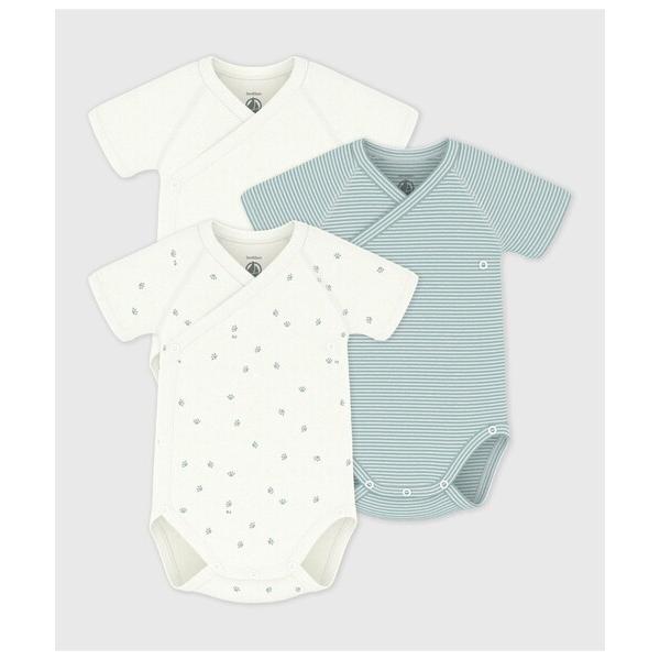 ※このアイテムは返品・交換対象外商品です。ZOZO問い合わせ番号:105865280ショップ:PETIT BATEAU，プチバトーブランド:PETIT BATEAU，プチバトー商品名:プリント半袖あわせボディ３枚組カテゴリ:ママ＆ベビー&g...