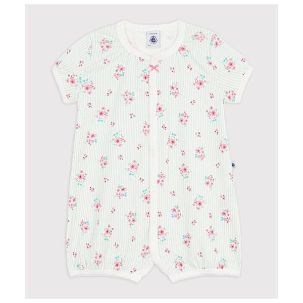 ※このアイテムは返品・交換対象外商品です。ZOZO問い合わせ番号:105865298ショップ:PETIT BATEAU，プチバトーブランド:PETIT BATEAU，プチバトー商品名:フラワープリントショートロンパースカテゴリ:ママ＆ベビー...