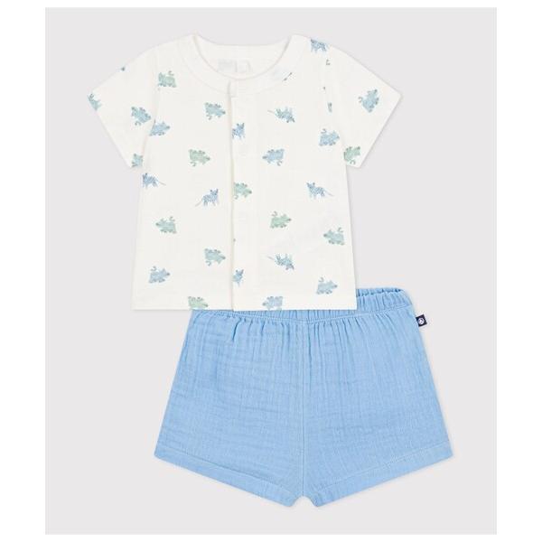 ZOZO問い合わせ番号:105865313ショップ:PETIT BATEAU，プチバトーブランド:PETIT BATEAU，プチバトー商品名:ダブルガーゼベビー２点セットカテゴリ:トップス>シャツ/ブラウスブランド品番:A0G0L素材...