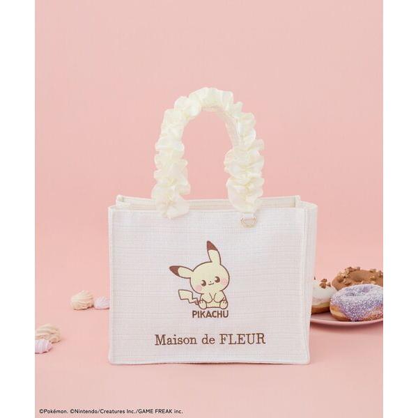 ZOZO問い合わせ番号:105865365ショップ:Maison de FLEUR，メゾン ド フルールブランド:Maison de FLEUR，メゾンドフルール商品名:フリルトートバッグ ピカチュウカテゴリ:バッグ>トートバッグブラ...