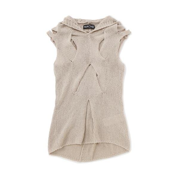 ZOZO問い合わせ番号:105865788ショップ:L.H.P WOMEN，エルエイチピーウィーメンブランド:NACHE，ナチェ，L.H.P，エルエイチピー商品名:NACHE/ナチェ/OUT KNITTED SLEEVELESSカテゴリ:ト...
