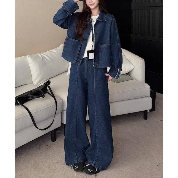 『タイムセール実施中』ZOZO問い合わせ番号:105866286ショップ:Ulysses，ユリシスブランド:FAVORITO，ファヴォリート商品名:デニムジャケットワイドパンツセットアップカテゴリ:ジャケット/アウター>セットアップブ...