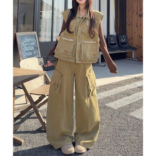 『タイムセール実施中』ZOZO問い合わせ番号:105866288ショップ:Ulysses，ユリシスブランド:FAVORITO，ファヴォリート商品名:デニムベストワイドパンツセットアップカテゴリ:ジャケット/アウター>セットアップブラン...