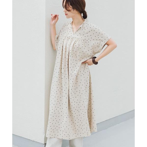 ZOZO問い合わせ番号:105866453ショップ:URBAN RESEARCH DOORS，アーバン リサーチ ドアーズブランド:URBAN RESEARCH DOORS，アーバンリサーチドアーズ商品名:リネンリヨセルドットワンピースカテ...