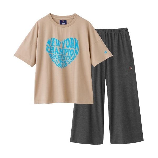 ZOZO問い合わせ番号:105867013ショップ:GUNZE，グンゼブランド:Champion，チャンピオン商品名:Champion/チャンピオン ルームウェア 半袖7分丈パンツカテゴリ:ルームウェア>ルームウェア/パジャマブランド...