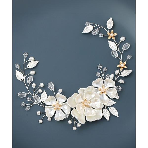 ZOZO問い合わせ番号:105902654ショップ:Lace Ladies，レースレディースブランド:Lace Ladies，レースレディース商品名:フラワー パール ボタニカル ヘッド ドレスカテゴリ:ヘアアクセサリー>その他ヘアア...