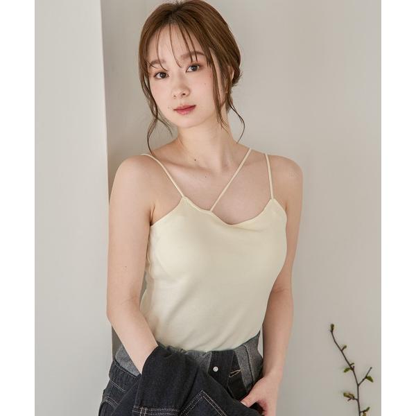 ZOZO問い合わせ番号:105938137ショップ:mideal，マイディールブランド:mideal，マイディール商品名:cross design camisole / クロスデザインキャミソールカテゴリ:トップス>キャミソールブラン...