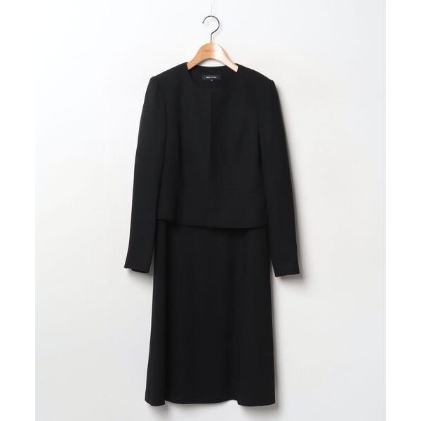 参考価格：52，800円発売時期：2019年11月コンディション：B（目立つ使用感なし）使用感が少ない、または気にならないアイテム後身頃：汚れ参考商品名：【前ファスナー】【喪服】ノーカラージャケット＆フレアワンピース　レディース ブラックフ...