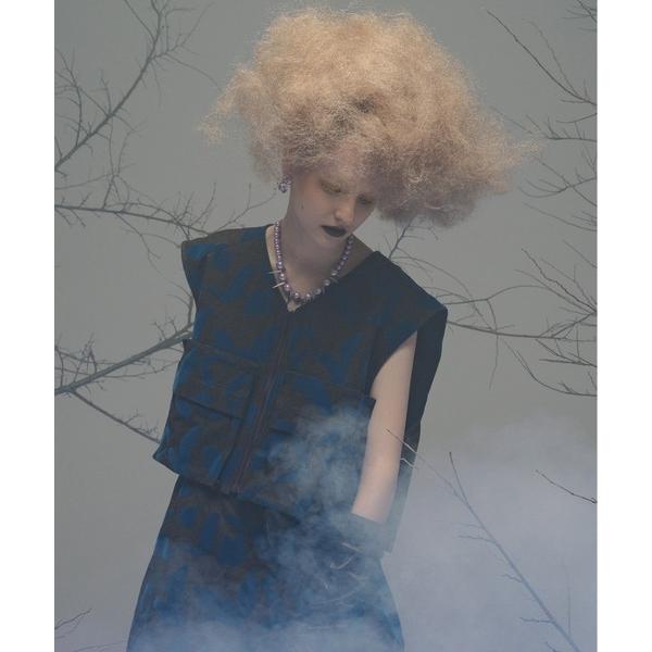 ZOZO問い合わせ番号:105973514ショップ:ANLIO，アンリオブランド:NON TOKYO，ノントーキョー商品名:BACK PLEATS FLOCKY VESTカテゴリ:トップス>ベストブランド品番:NON-26A-1005...