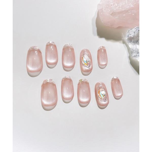 ※このアイテムは返品・交換対象外商品です。コスメ商品ZOZO問い合わせ番号:105973516ショップ:Anail，エーネイルブランド:Anail，エーネイル商品名:水光ネイルピンクマグネットガラスフレンチシェルストーンオーバルネイルチップ...