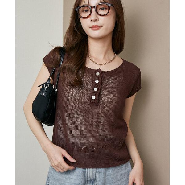 ZOZO問い合わせ番号:105973538ショップ:PUBLUX，パブリュクスブランド:PUBLUX，パブリュクス，FREAK'S STORE，フリークスストア商品名:PUBLUX/パブリュクス リネンタッチ ヘンリーネック ニット　限定展...