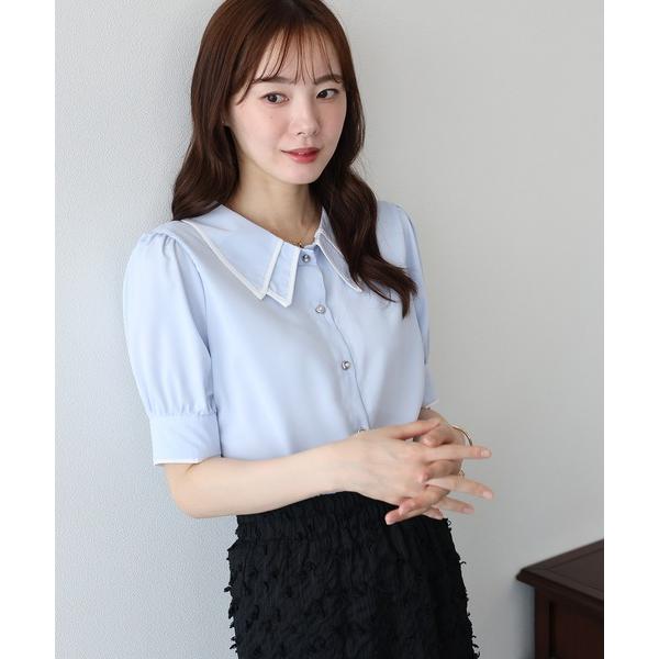 ZOZO問い合わせ番号:105973682ショップ:BLUEEAST，ブルーイーストブランド:BLUEEAST，ブルーイースト商品名:《新色追加》レイヤード襟バイカラーブラウスカテゴリ:トップス>シャツ/ブラウスブランド品番:5426...