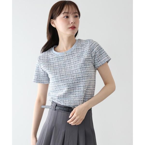 ZOZO問い合わせ番号:105973696ショップ:BLUEEAST，ブルーイーストブランド:BLUEEAST，ブルーイースト商品名:ツイードTシャツカテゴリ:トップス>Tシャツ/カットソーブランド品番:542612-2448素材:ポ...