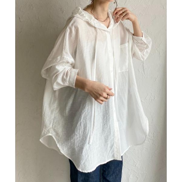 『タイムセール実施中』ZOZO問い合わせ番号:105974629ショップ:wears，ウェアーズブランド:She's Closet，シーズクローゼット商品名:フード付き オーバーサイズ シアーシャツ パーカーカテゴリ:トップス>シャツ...