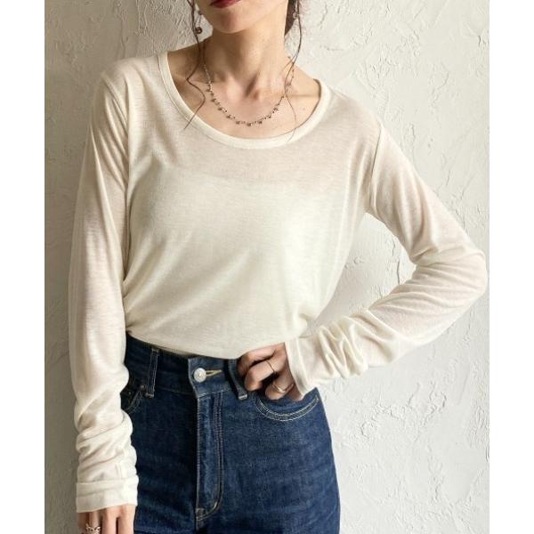 『タイムセール実施中』ZOZO問い合わせ番号:105974659ショップ:wears，ウェアーズブランド:She's Closet，シーズクローゼット商品名:深Uネック 長袖 シアートップス ロングTシャツカテゴリ:トップス>Tシャツ...