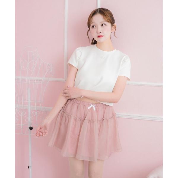 ZOZO問い合わせ番号:105975159ショップ:WANT SLIP，ウォント スリップブランド:mili meili，ミリーメイリー，WANT SLIP，ウォント スリップ商品名:コットンリボントップスカテゴリ:トップス>Tシャツ...